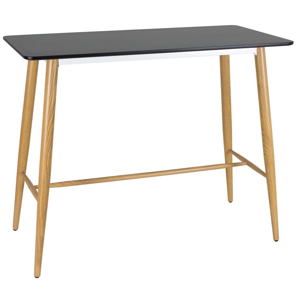 Mesa alta bancada retangular 60 x 120 cm Preto